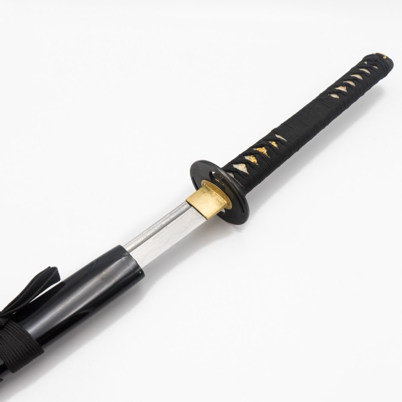 KATANA ACIER DAMAS. NOIR